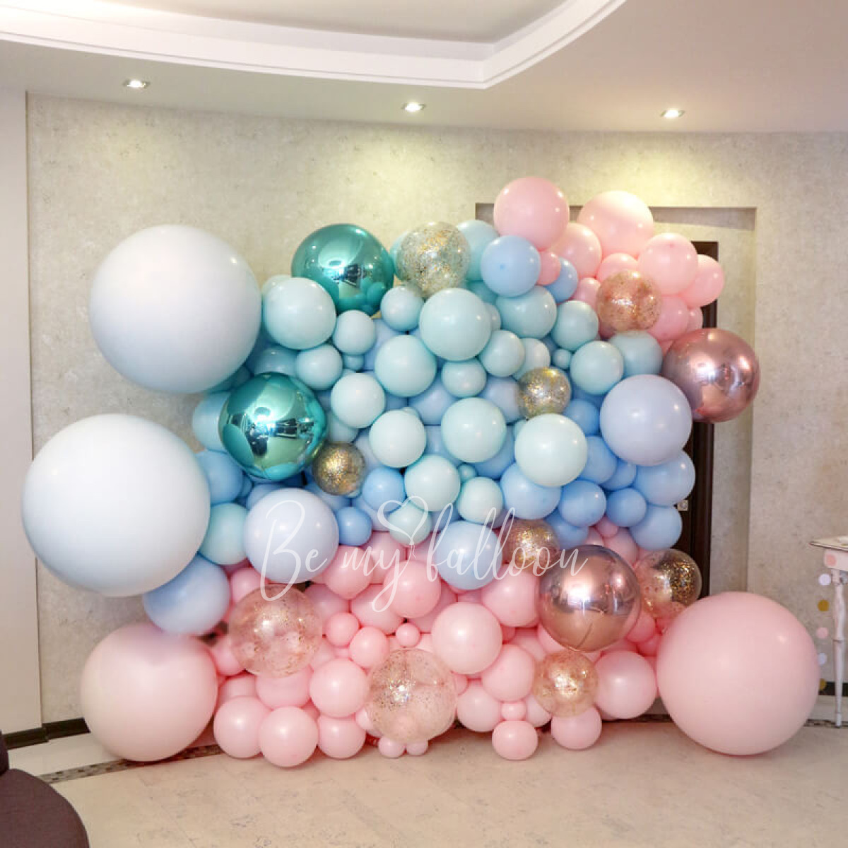 Buy Soft Pastel Organic Balloon Backdrop Wall with delivery in Dubai ...